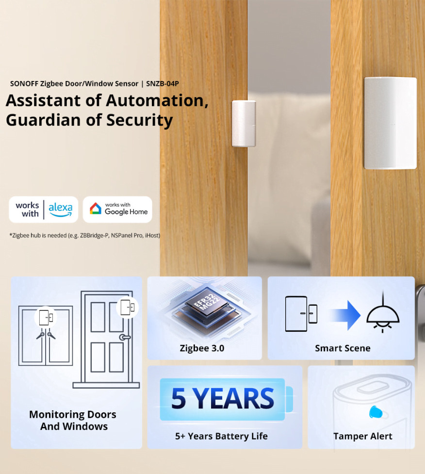 SONOFF Zigbee Door Window Sensor SNZB-04P - Untamed Tech